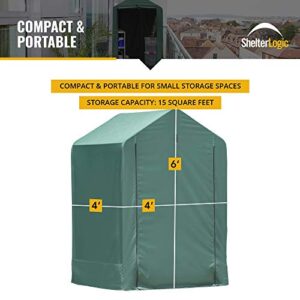 ShelterLogic 4' x 4' x 6' Water-Resistant Pop-Up Deck and Garden Storage Shed Kit