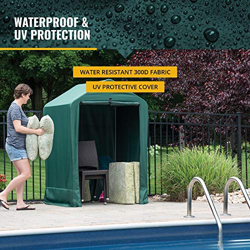 ShelterLogic 4' x 4' x 6' Water-Resistant Pop-Up Deck and Garden Storage Shed Kit