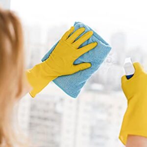 SteadMax 3 Pack Yellow Cleaning Dish Gloves, Professional Natural Rubber Latex Dishwashing Gloves, Reusable Kitchen Dishwasher Gloves Medium Size (3 Pairs) (Pack of 1)