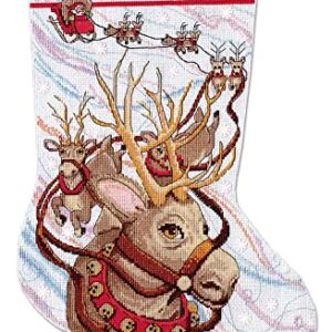 Design Works Crafts Reindeer Ride Counted Cross Stitch Stocking Kit