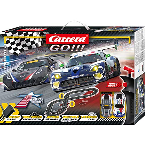 Carrera GO!!! 62521 onto The Podium Electric Powered Slot Car Racing Kids Toy Race Track Set Includes 2 Hand Controllers and 2 Cars in 1:43 Scale