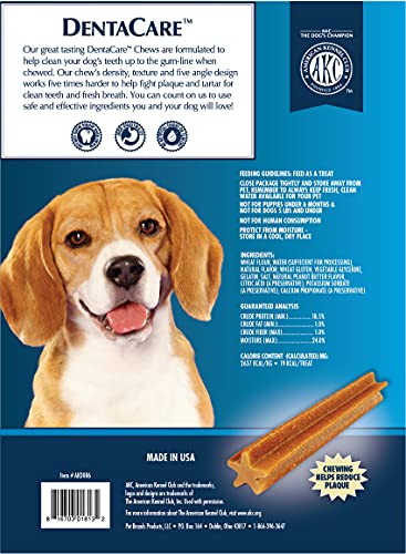 American Kennel Club DentaCare Mini Peanut Butter Flavored Dental Sticks | 50 Dog Sticks | Small Breed Size