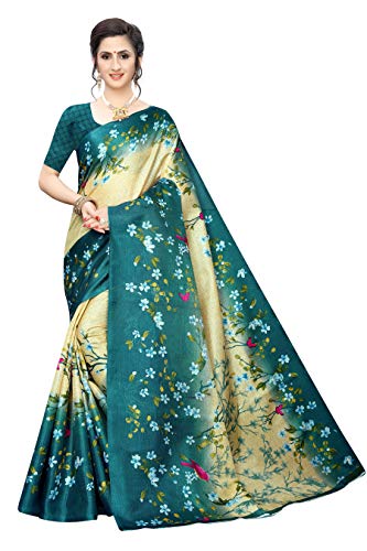 Anni Designer art silk with blouse piece Saree (RAMSHA-PINK_1 Free)