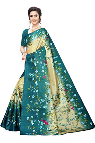 Anni Designer art silk with blouse piece Saree (RAMSHA-PINK_1 Free)