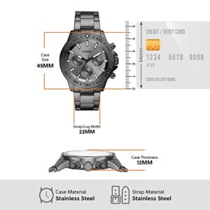 Bannon Multifunction Smoke Stainless Steel Watch