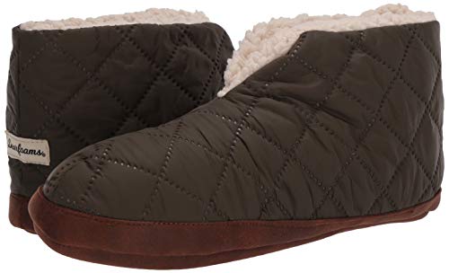 Dearfoams mens Heritage Warm Up Bootie Slipper, Loden, Medium US