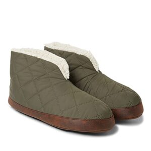 Dearfoams mens Heritage Warm Up Bootie Slipper, Loden, Medium US