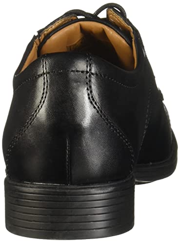 Clarks mens Whiddon Cap Oxford, Black Leather, 10.5 Wide US