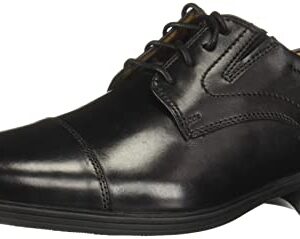 Clarks Men's Whiddon Cap Oxford, Black Leather, 13 Wide