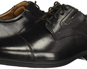 Clarks Men's Whiddon Cap Oxford, Black Leather, 13 Wide