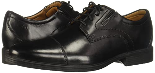 Clarks Men's Whiddon Cap Oxford, Black Leather, 13 Wide