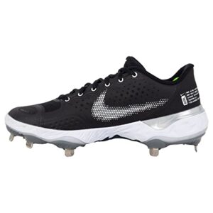 nike alpha huarache elite 3 adult low metal baseball cleats, black/white, 8.5