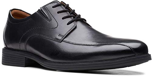 Clarks Men's Whiddon Pace Oxford, Black Leather, 11.5 Wide