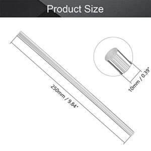 Fielect White Straight Line Acrylic Round Rod Standard Plexiglas Tolerance Lightweight for DIY 10mm Diameter 250mm Height 1Pcs