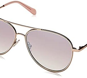 Fossil Women's Female Sunglass Style FOS 2096/G/S Aviator, Rose Gold, 57mm, 14mm