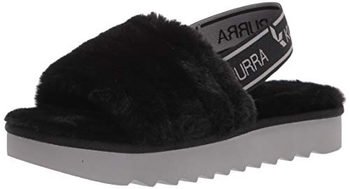 Koolaburra by UGG Women's Fuzz'n Ii Slipper, Black, 11 US