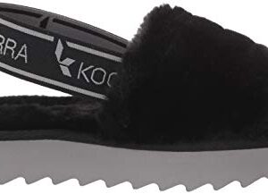 Koolaburra by UGG Women's Fuzz'n Ii Slipper, Black, 11 US