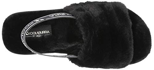 Koolaburra by UGG Women's Fuzz'n Ii Slipper, Black, 11 US