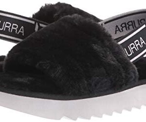 Koolaburra by UGG Women's Fuzz'n Ii Slipper, Black, 11 US