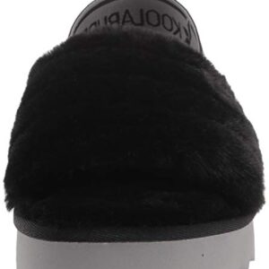 Koolaburra by UGG Women's Fuzz'n Ii Slipper, Black, 11 US