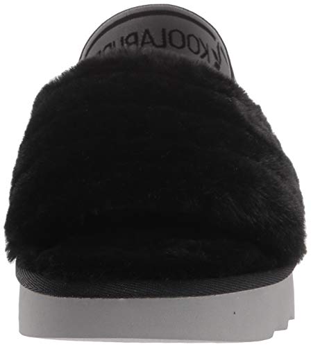 Koolaburra by UGG Women's Fuzz'n Ii Slipper, Black, 11 US