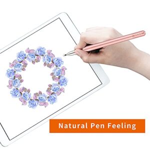 Stylus Pens for iPad, CCIVV Capacitive Pen High Sensitivity and Fine Point, Compatible for iPhone iPad Pro, Mini, Air, Surface and Android Tablets (Rosegold)