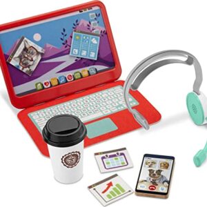 Fisher-Price My Home Office, pretend work station 8-piece play set for preschool kids ages 3 years and up, Includes 1 Toy