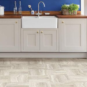 FloorPops FP3327 Platinum Peel & Stick Floor Tiles, Grey