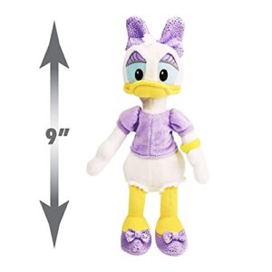 Disney Junior Mickey Mouse Small Plushie Stuffed Animal Daisy Duck, Officially Licensed Kids Toys for Ages 2 Up, Basket Stuffers and Small Gifts by Just Play