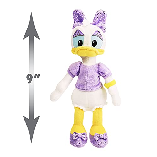 Disney Junior Mickey Mouse Small Plushie Stuffed Animal Daisy Duck, Officially Licensed Kids Toys for Ages 2 Up, Basket Stuffers and Small Gifts by Just Play