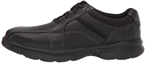 Clarks Men's Bradley Walk Oxford, Black Tumbled Leather, 11 Wide