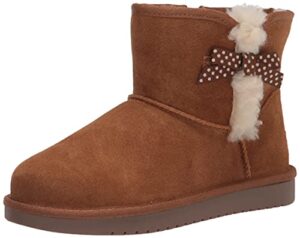 koolaburra by ugg unisex-child t victoria mini dots boot, chestnut, 7 toddler