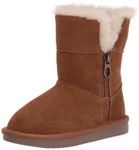 koolaburra by ugg unisex-child aribel short boot, chestnut, 11 little kid us