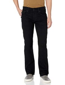 true religion mens ricky flap sn 32 inseam jeans, body rinse black, 34 us