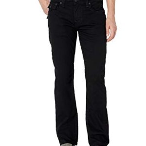 True Religion mens Ricky Flap Sn 32 Inseam Jeans, Body Rinse Black, 34 US