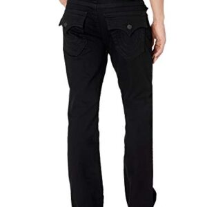 True Religion mens Ricky Flap Sn 32 Inseam Jeans, Body Rinse Black, 34 US