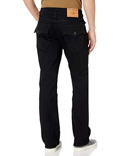 True Religion mens Ricky Flap Sn 32 Inseam Jeans, Body Rinse Black, 34 US