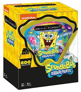 trivial pursuit spongebob squarepants quickplay edition | trivia game questions from nickelodeon's spongebob squarepants | 600 questions & die in travel container | officially licensed spongebob game