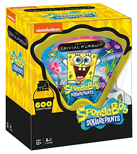 Trivial Pursuit SpongeBob SquarePants Quickplay Edition | Trivia Game Questions from Nickelodeon's SpongeBob SquarePants | 600 Questions & Die in Travel Container | Officially Licensed SpongeBob Game