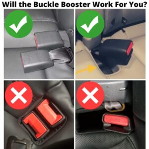 BPA Free Seat Belt Buckle Booster (2-Pack) - Raises Your Seat Belts for Easy Access - Makes Buried Seat Belt Receptacles Stand Upright for No-Hassle Buckling - Free Sticker Set Gift