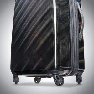 American Tourister Moonlight Hardside Expandable Luggage with Spinner Wheels, Iridescent Black, Carry-On 21-Inch