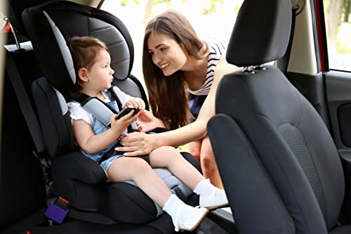 BPA Free Seat Belt Buckle Booster (2-Pack) - Raises Your Buried Seat Belt Receptacles for Easy Access - Easier Buckling - Gift Sticker Set Educates Kids About Safe Road Practices