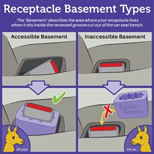 BPA Free Seat Belt Buckle Booster (2-Pack) - Raises Your Buried Seat Belt Receptacles for Easy Access - Easier Buckling - Gift Sticker Set Educates Kids About Safe Road Practices