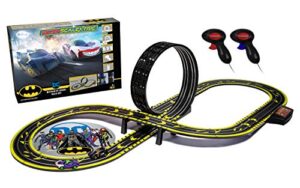 scalextric micro scalextric justice league batman vs joker battery powered 1:64 slot car race track set g1155t ,black