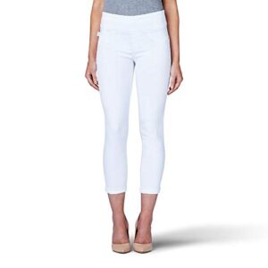 rock & republic womens denim rx fever stretch crop capri jeans, antidote-white, 10 us