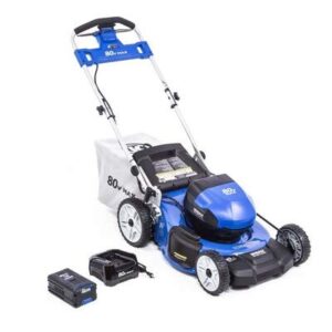 kobalt 80-volt max brushless lithium ion self-propelled 21-in cordless electric lawn mower (6.0 ah battery and charger included)