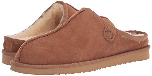 Fireside by Dearfoams Men's Grafton Genuine Shearling Water Resistant Indoor/Outdoor Clog