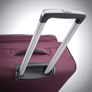 Samsonite Ascella X Softside Expandable Luggage with Spinners, Plum, Checked-Large 29-Inch