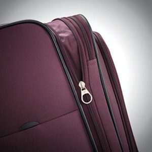 Samsonite Ascella X Softside Expandable Luggage with Spinners, Plum, Checked-Large 29-Inch