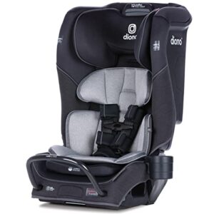 diono radian 3qx 4-in-1 rear & forward facing convertible car seat, safe+ engineering 3 stage infant protection, 10 years 1 car seat, ultimate protection, slim fit 3 across, black jet